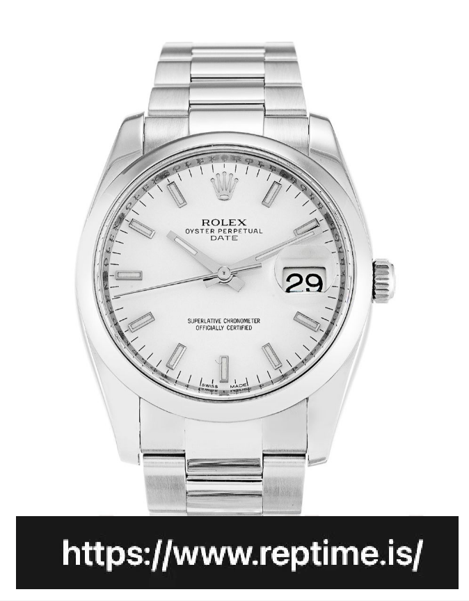 ပုံတူ Rolex Oyster Perpetual Date Automatic White 115200 34MM Super ...
